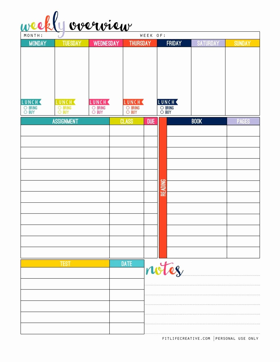  30 College Course Planning Template Effect Template